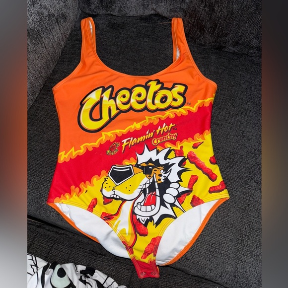 Forever 21 | Swim | Forever 2 Cheetos Flaming Hot Crunchy Tank Bodysuit ...